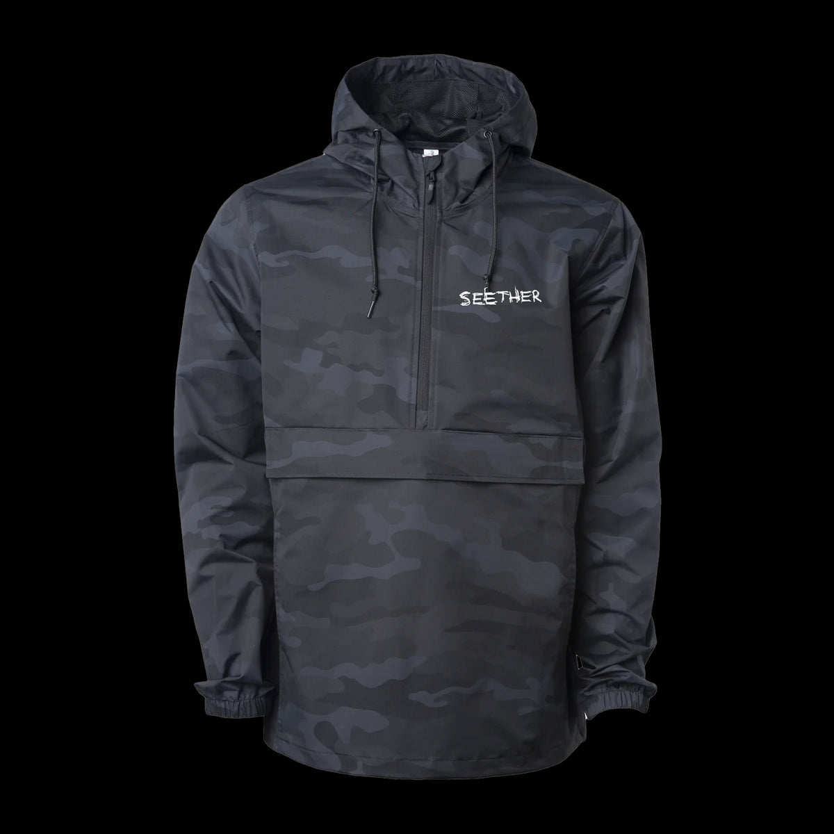 Scratch Logo Black Camo Anorak Jacket